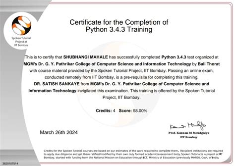 Python Certification Skillsdevelopment Shubhangi Mahale
