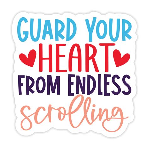 Guard Your Heart From Endless Scrolling Sticker Brave Parenting