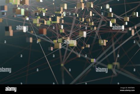 Network And Data Net System Abstract Backgroundstructure And Connection3d Illustration