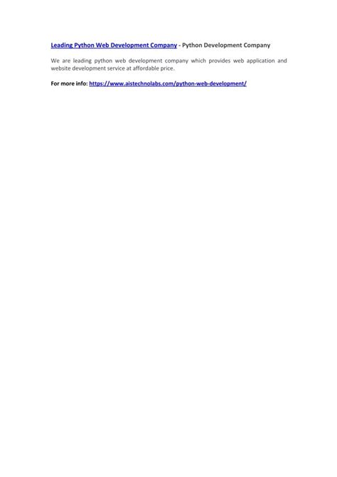 Ppt Leading Python Web Development Company Python Development