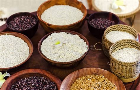 Dishes With Different Types Of Rice Stock Photo Image Of Assortment Kernels 60242320
