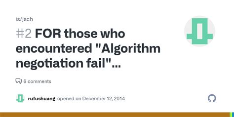 For Those Who Encountered Algorithm Negotiation Fail Exception