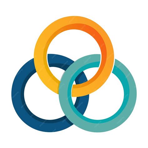 Overlapping Rings Symbolizing Unity Continuity And Wholeness Circular Shapes Design Premium Ai