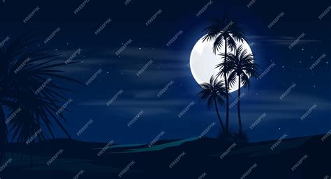 Premium Vector Moon Night Sky Design Vector