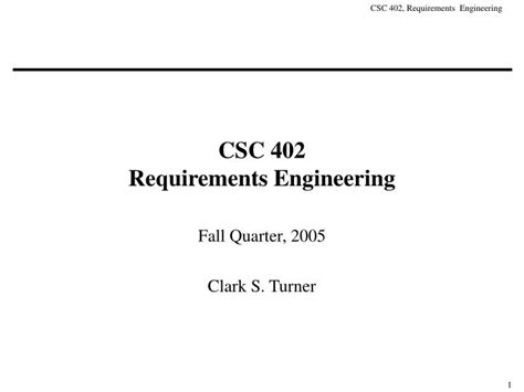 Ppt Csc 402 Requirements Engineering Powerpoint Presentation Free Download Id4247119