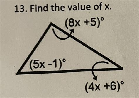 Solved Find The Value Of X Chegg Com
