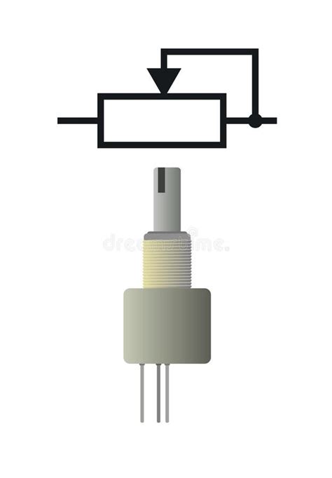 Variable Resistor Symbol Icon Of 3 Types Color Black And White Outline Isolated Vector Sign
