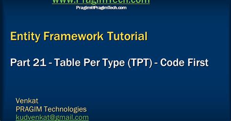 Sql Server Net And C Video Tutorial Part 21 Table Per Type Tpt