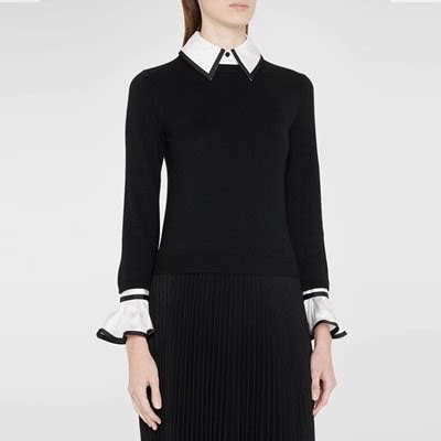Splurge Mondays Workwear Report Justina Woven Combo Long Sleeve