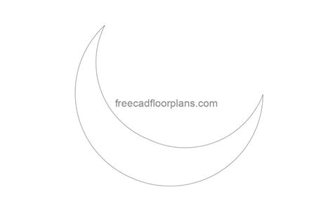 Crescent Moon Free Cad Drawings