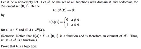 solved let x be a non empty set let be the set of all