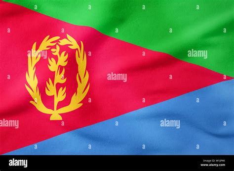 National Flag Of Eritrea Rectangular Shape Patriotic Symbol Stock