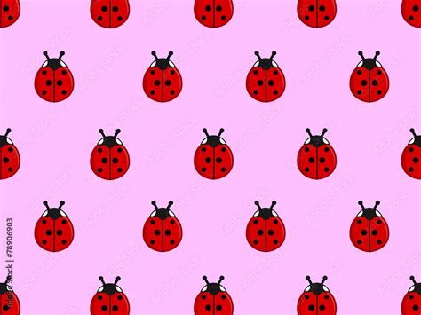 Ladybug Background Stock Vector Adobe Stock