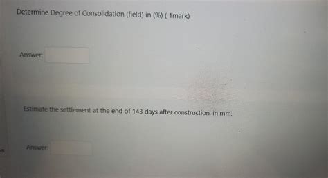 Solved In An Oedometer Test A Clay Specimen Initially 25mm