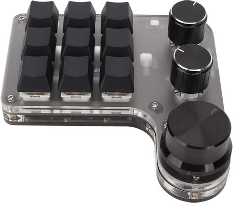 UPQRSG One Handed Macro Mechanical Keyboard Keys Knobs Programmable Macro Keyboard USB Mini