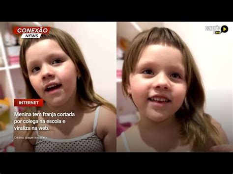Vídeo Menina tem franja cortada por colega na escola e viraliza na web Conexão TV Web