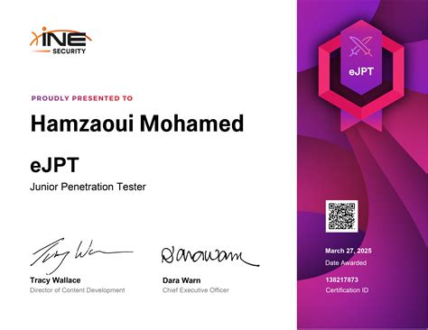 Ejptv2 Certification Achieved Hamzaoui Mohamed