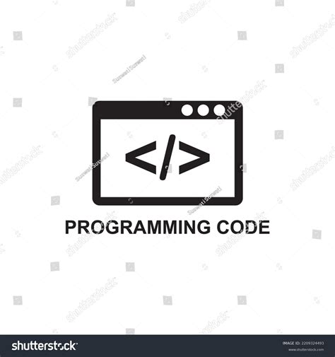 Programming Code Icon Coding Icon Stock Vector Royalty Free
