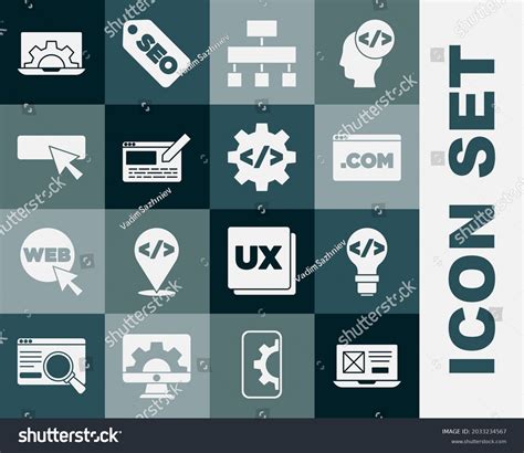 Set Ui Ux Design Front End Stock Vector Royalty Free 2033234567 Shutterstock