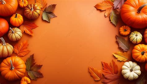 Fall Harvest Pumpkins And Leaves Background Pumpkin Pumpkins Fall