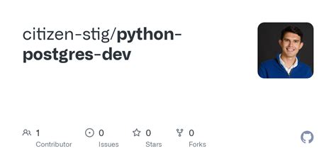 Github Citizen Stig Python Postgres Dev