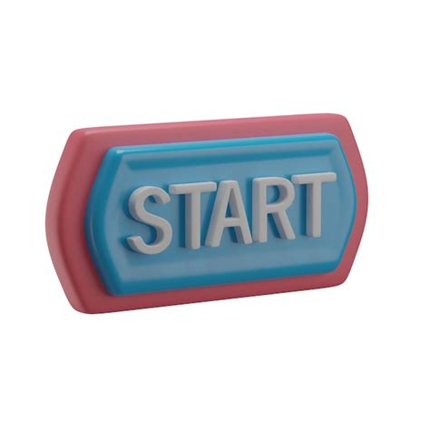 Premium Photo 3d Start Game Button Illustration