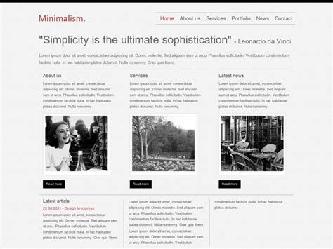 Plantillas HTML CSS Gratis Para Descargar Minimalism Plantillas HTML Gratuitas