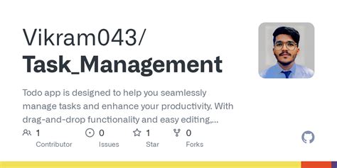 Github Vikram043taskmanagement Todo App Is Designed To Help You