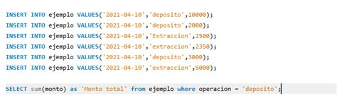 base de datos sql sumar y restar en una misma columna Stack Overflow en español