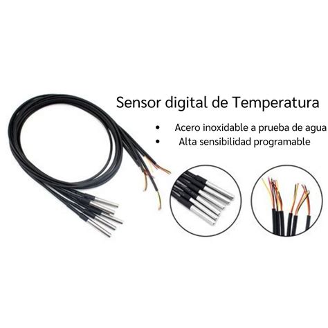Sensor De Temperatura Ds18b20 Para Líquidos Arduino Prodelab