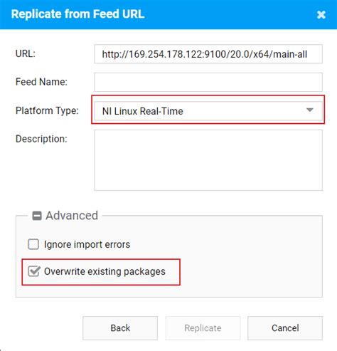 how to add offline feeds on systemlink server ni
