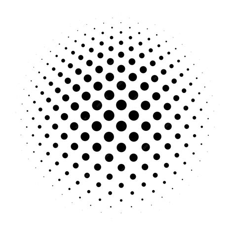 Premium Vector Halftone Dots In Radial Gradient Bulge Sphere Raster Industrial