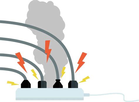 Electrical Circuit Shock Red Lightning And Yellow Sparks From The