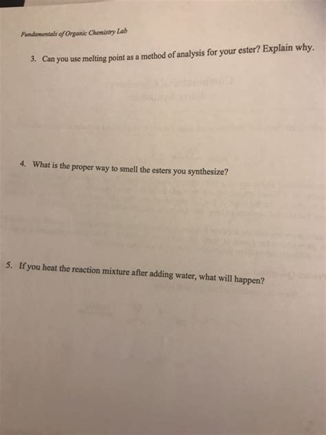 Solved Fundamentals Of Organic Chemistry Lab Can You Use Chegg Com