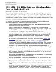 Cse6242 2018fall Hw2 Htm Cse6242 2018fall Hw2 CSE 6242 CX 4242 Data And Visual Analytics
