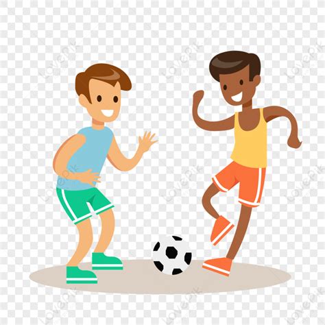 축구를하는 어린 소년 Png 일러스트 무료 다운로드 Lovepik