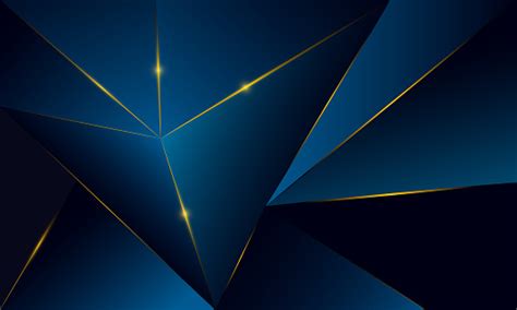 추상적인 파란색 다각형 삼각형은 조명 효과 고급 스타일로 패턴 배경을 형성합니다 0명에 대한 스톡 벡터 아트 및 기타 이미지 0명 2차 도형 3차원 형태 Istock