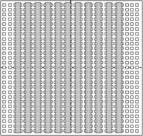 Pattern Of Rectangular Radiation Beams On The 2d Detector Array