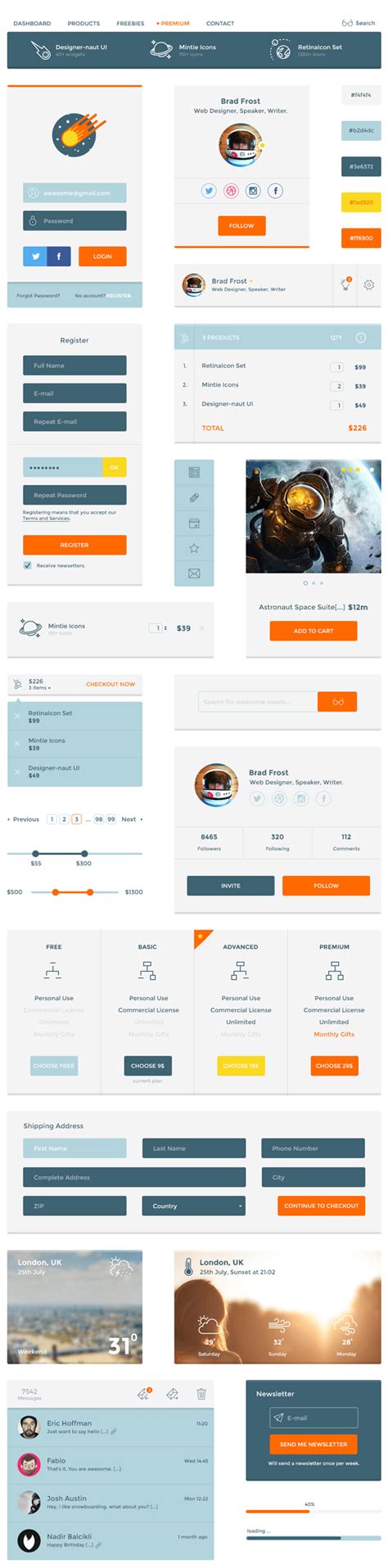 Free Psd Ui Kits And Psd Ui Design Elements For Designers Idevie