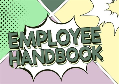 Hand Writing Sign Employee Handbookdocument That Contains An Operating Procedures Of Company