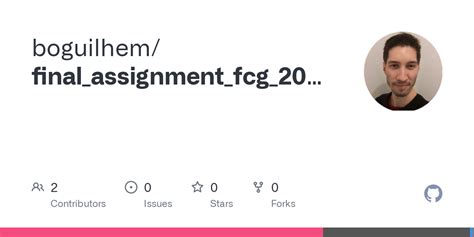 GitHub Boguilhem Final Assignment Fcg