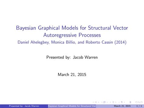 Ppt Bayesian Graphical Models For Structural Vector Autoregressive