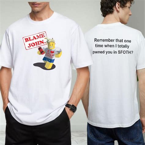 Shedletsky Blame John T Shirt Shedletsky Forsaken T Shirt Roblox Shirt For Men Blame John
