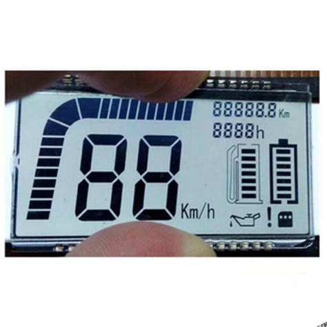 Custom Monochrome Gray Fstn 7 Segment Lcd Display With White Led Backlight
