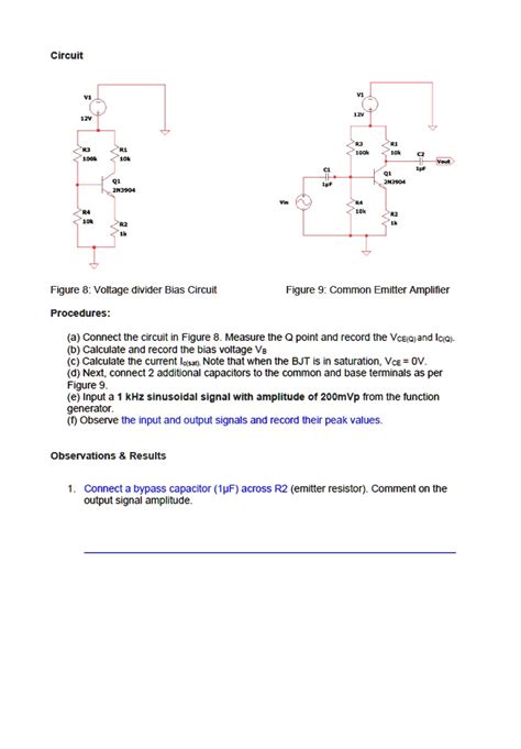 solved text circuit figure 8 voltage divider bias circuit figure 9