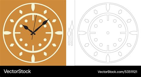 Cnc Clock Design Royalty Free Vector Image Vectorstock