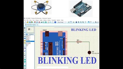 LED BLINK USING ARDUINO AND PROTEUS SOFTWARE YouTube