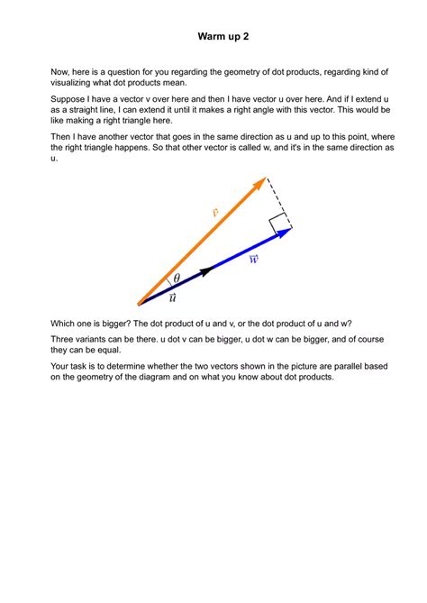 Vector Geometry Determining Parallelism Through Dot Products Massachusetts Institute Of
