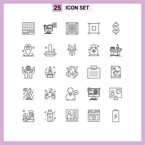 Editable Vector Line Pack Of 25 Simple Lines Of Currency Page Cv Layout Hole Editable Vector