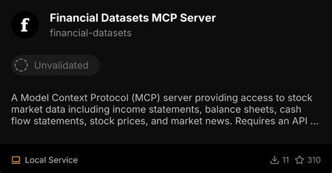 Financial Datasets Mcp Server Mcp · Lobehub